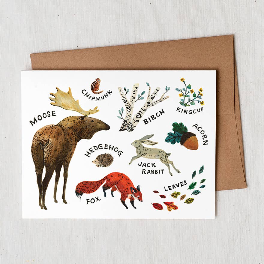 Woodland Animals Greeting Card – Merrymaker Fine Paper