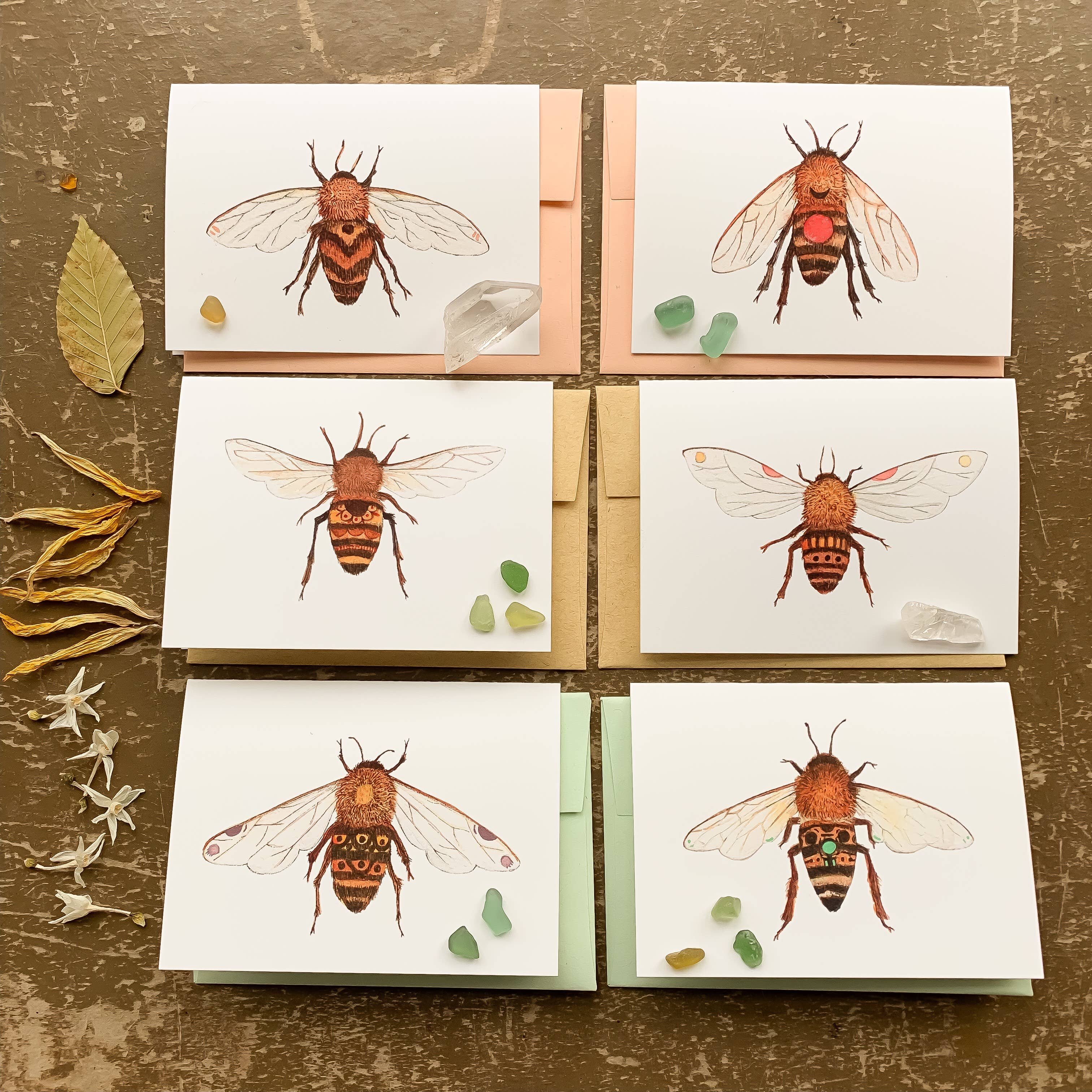 Bee Small Card Pack – Merrymaker Fine Paper