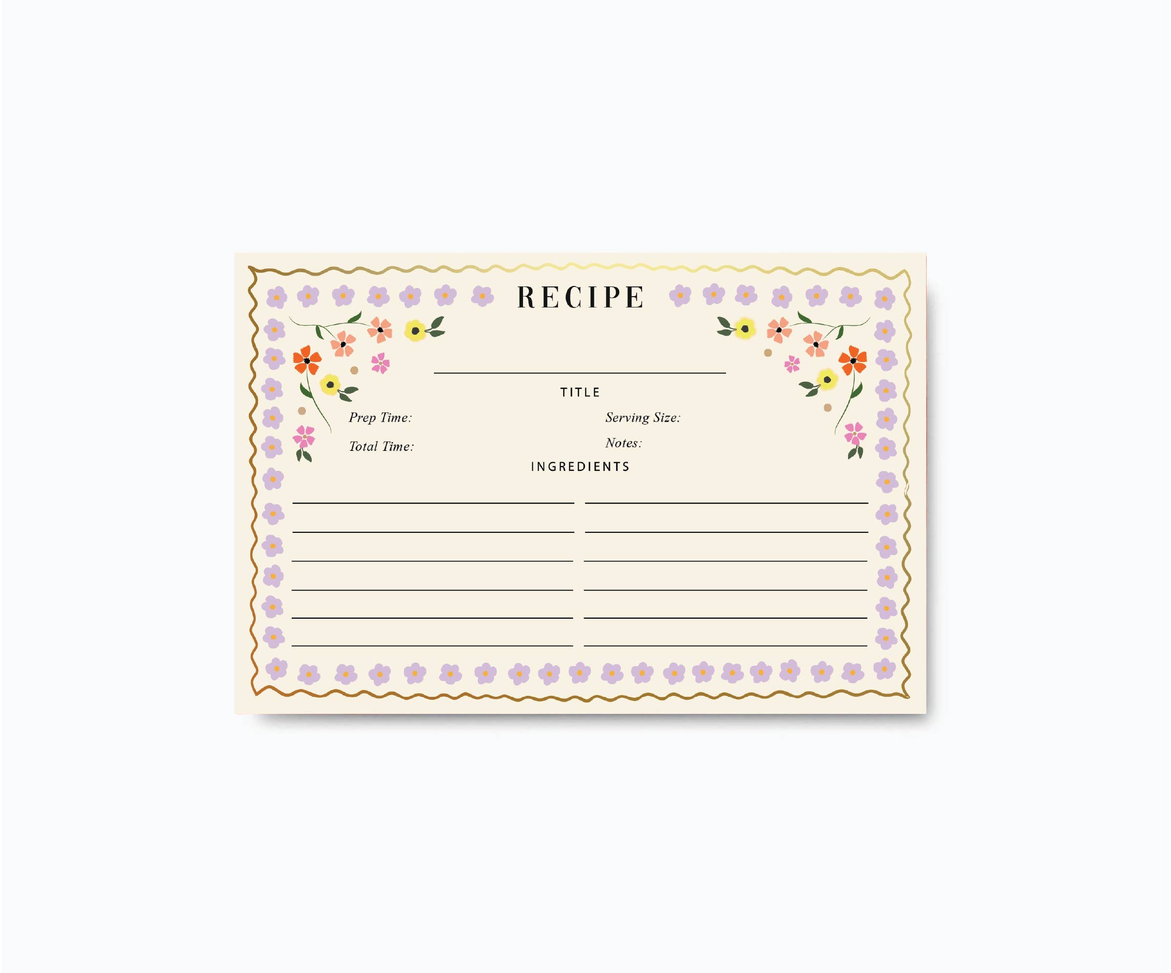 Mosaic Floral Recipe Cards – Merrymaker Fine Paper