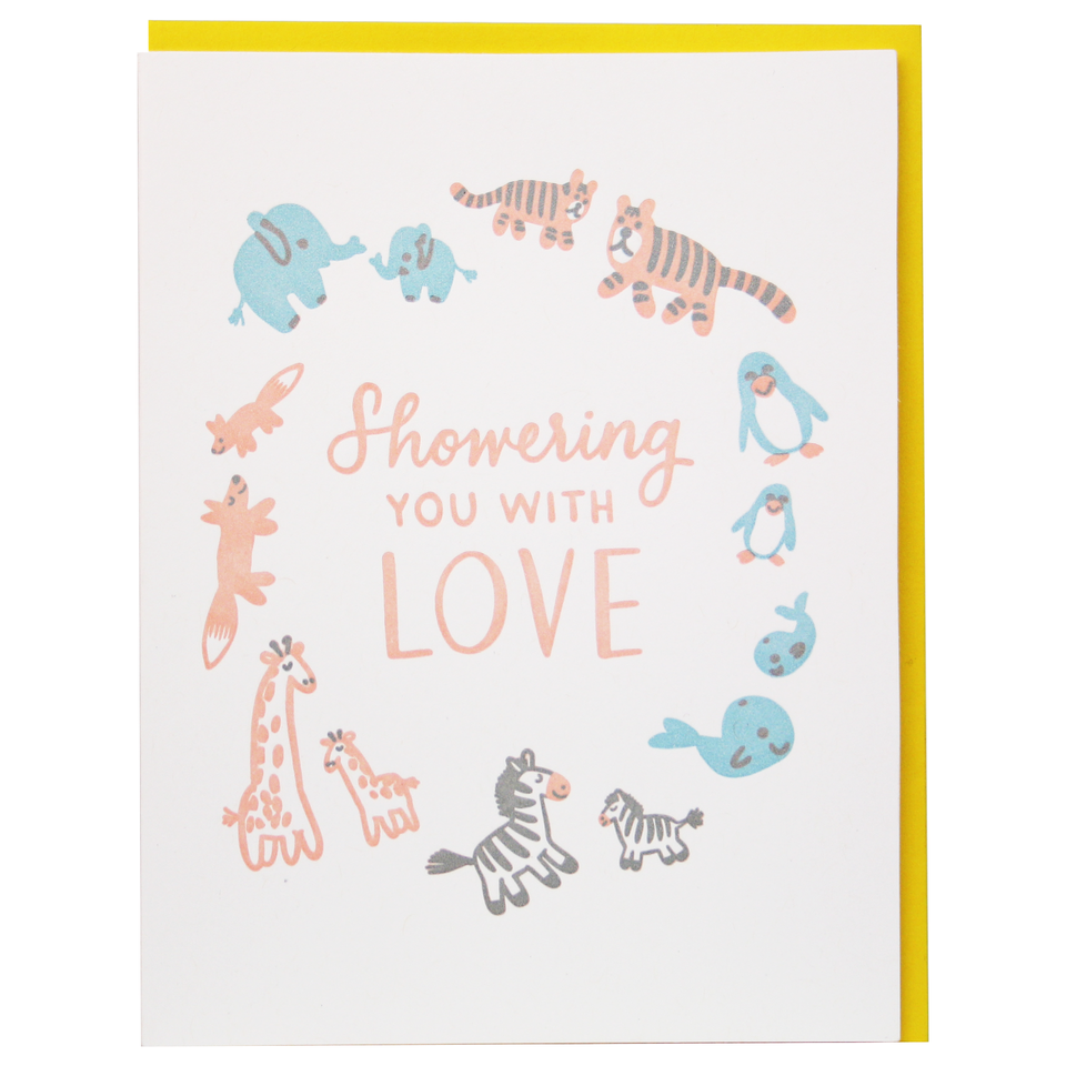 Stuffed Animals Baby Card – Merrymaker Fine Paper
