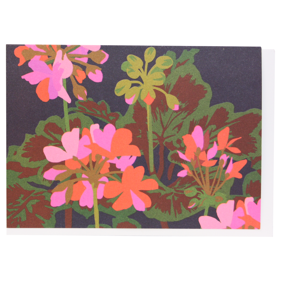Geraniums Note Card – Merrymaker Fine Paper