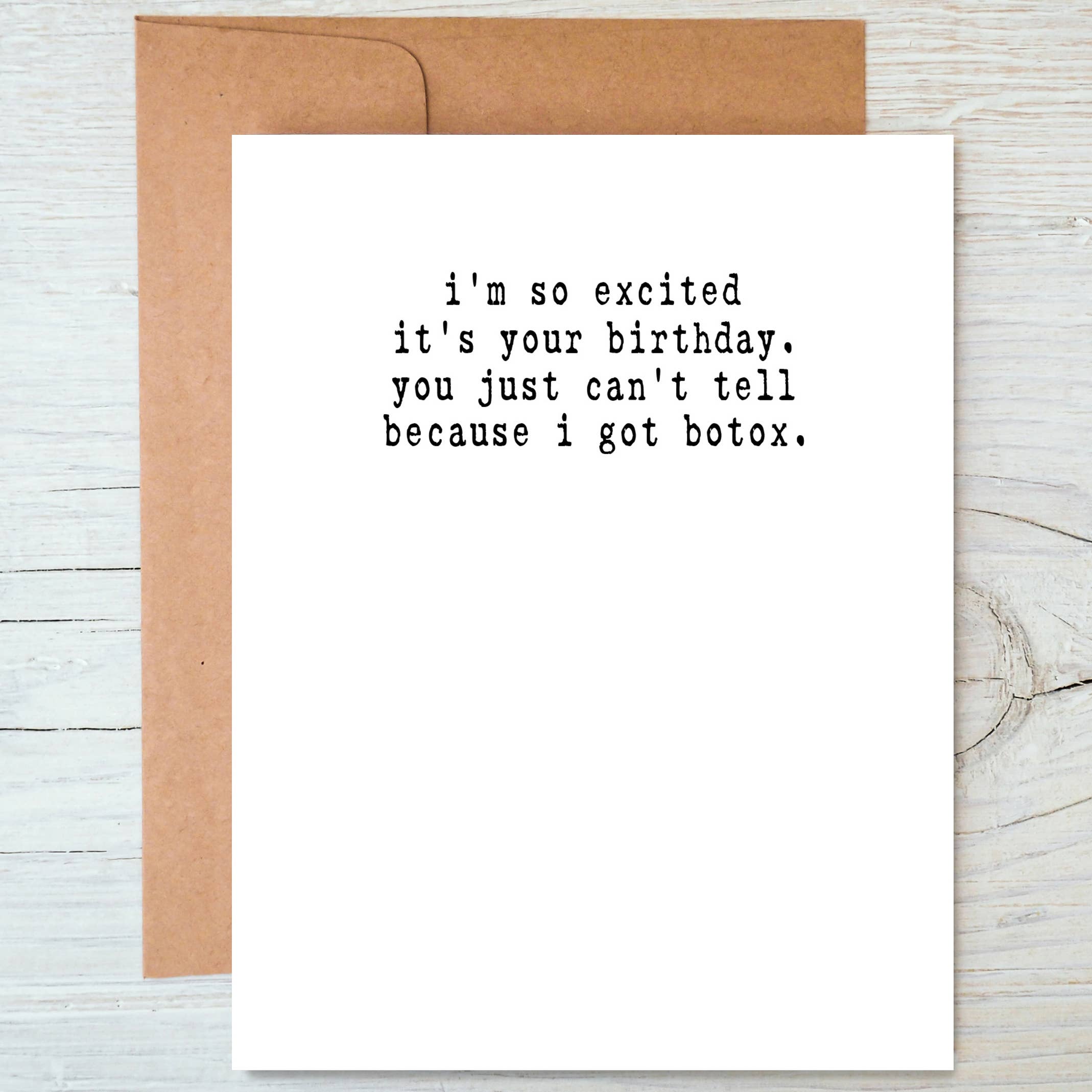 Botox Funny Birthday Card – Merrymaker Fine Paper