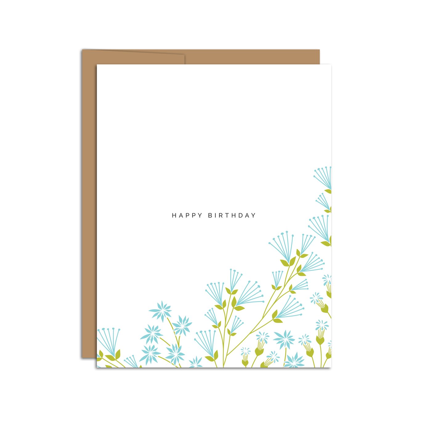 Blue Flowers Birthday Card – Merrymaker Fine Paper