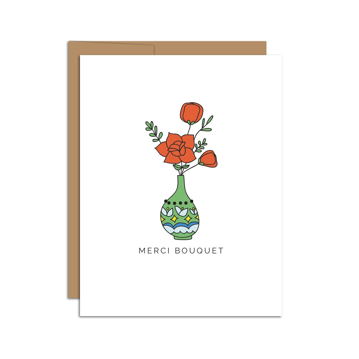 Merci Bouquet Thank you Card – Merrymaker Fine Paper