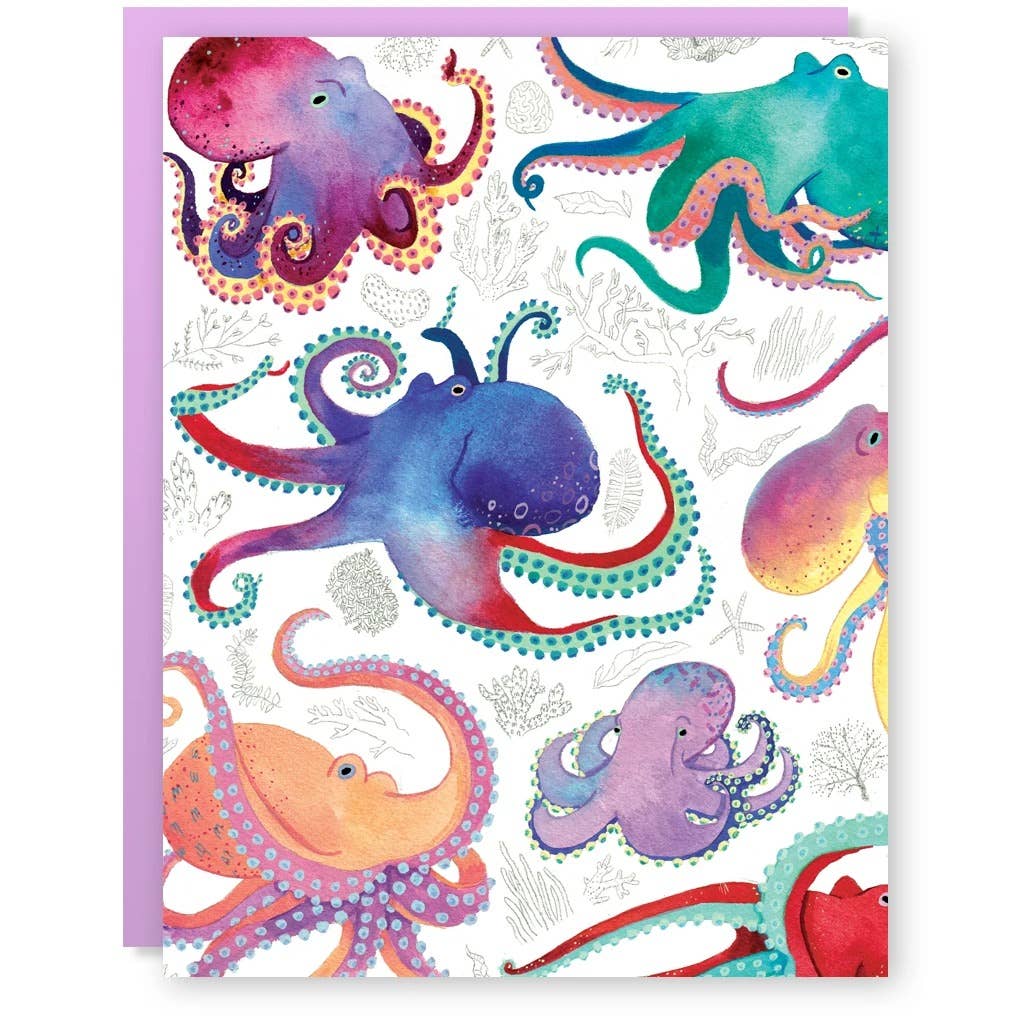 Octopus Ocean Card – Merrymaker Fine Paper