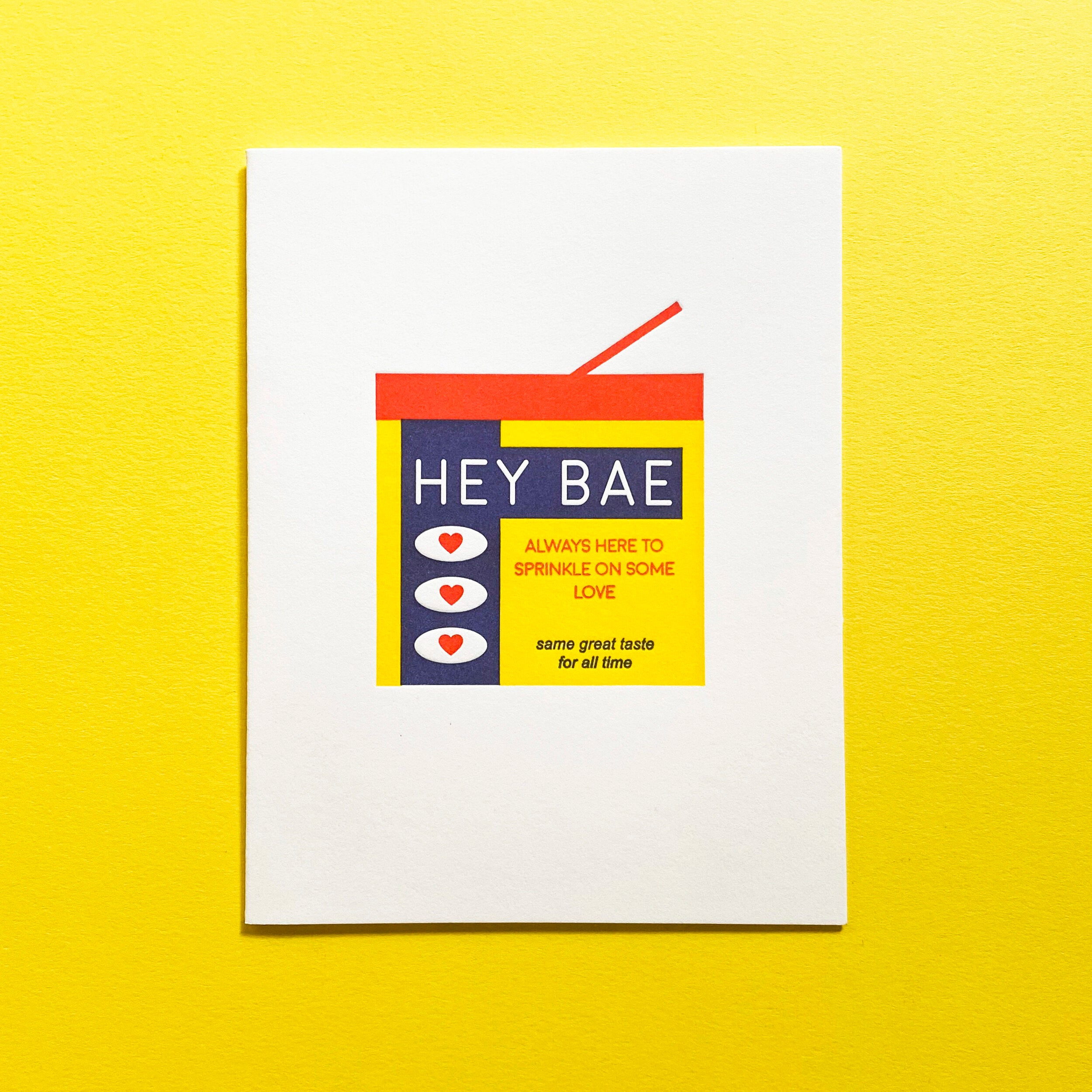 Hey Bae Card – Merrymaker Fine Paper