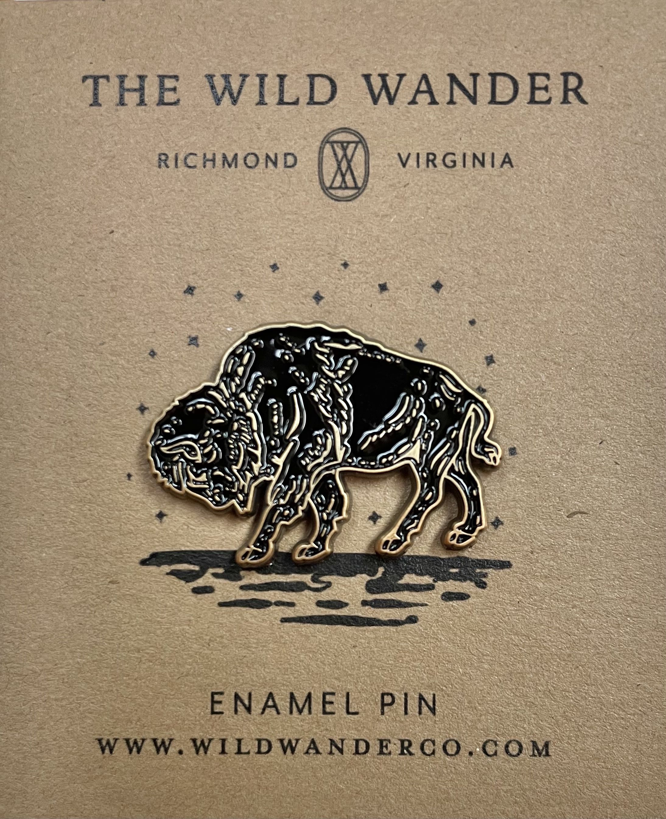 Bison Enamel Pin – Merrymaker Fine Paper